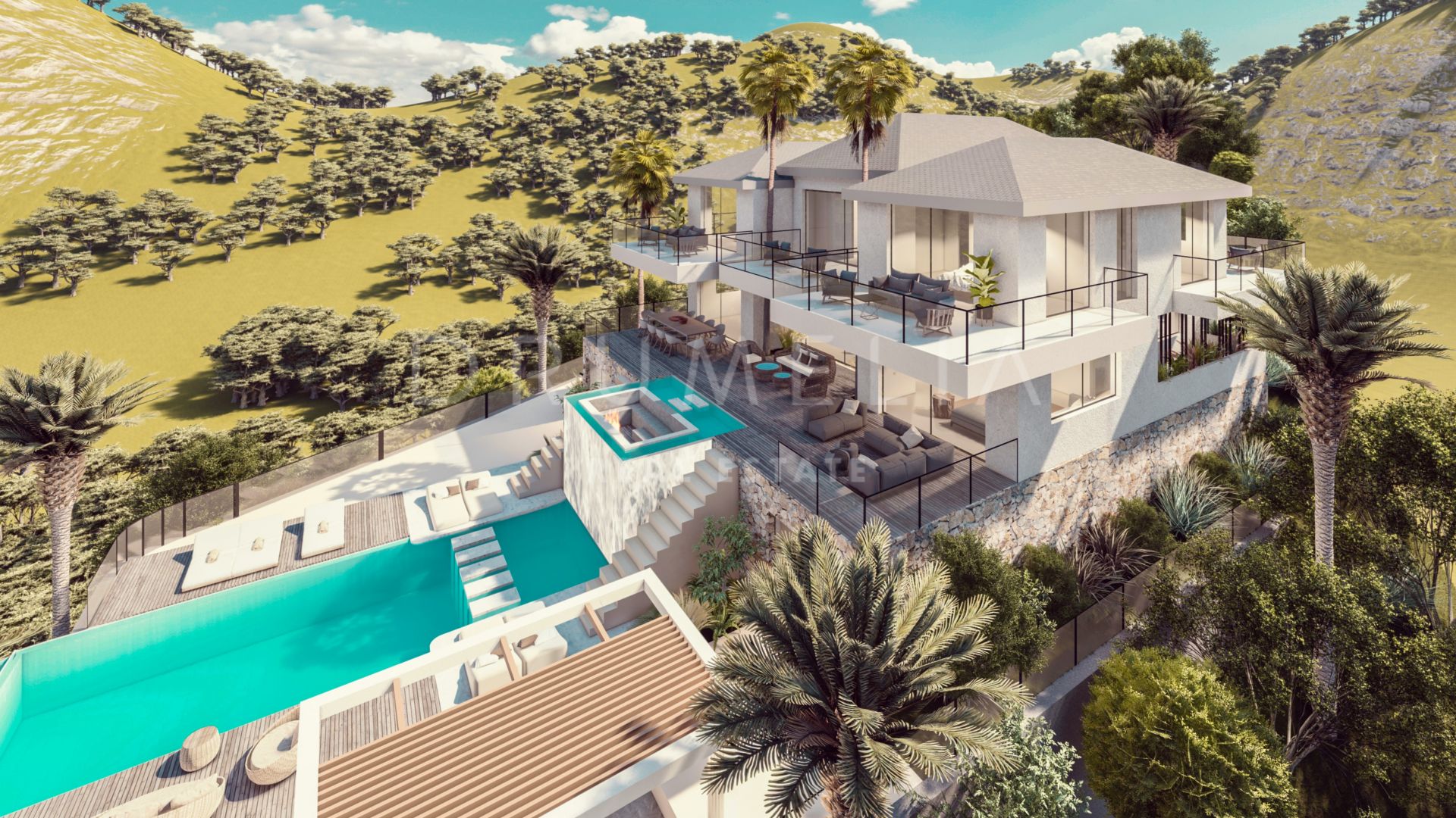 Brand-new beautiful modern luxury project villa in Monte Mayor, Benahavis