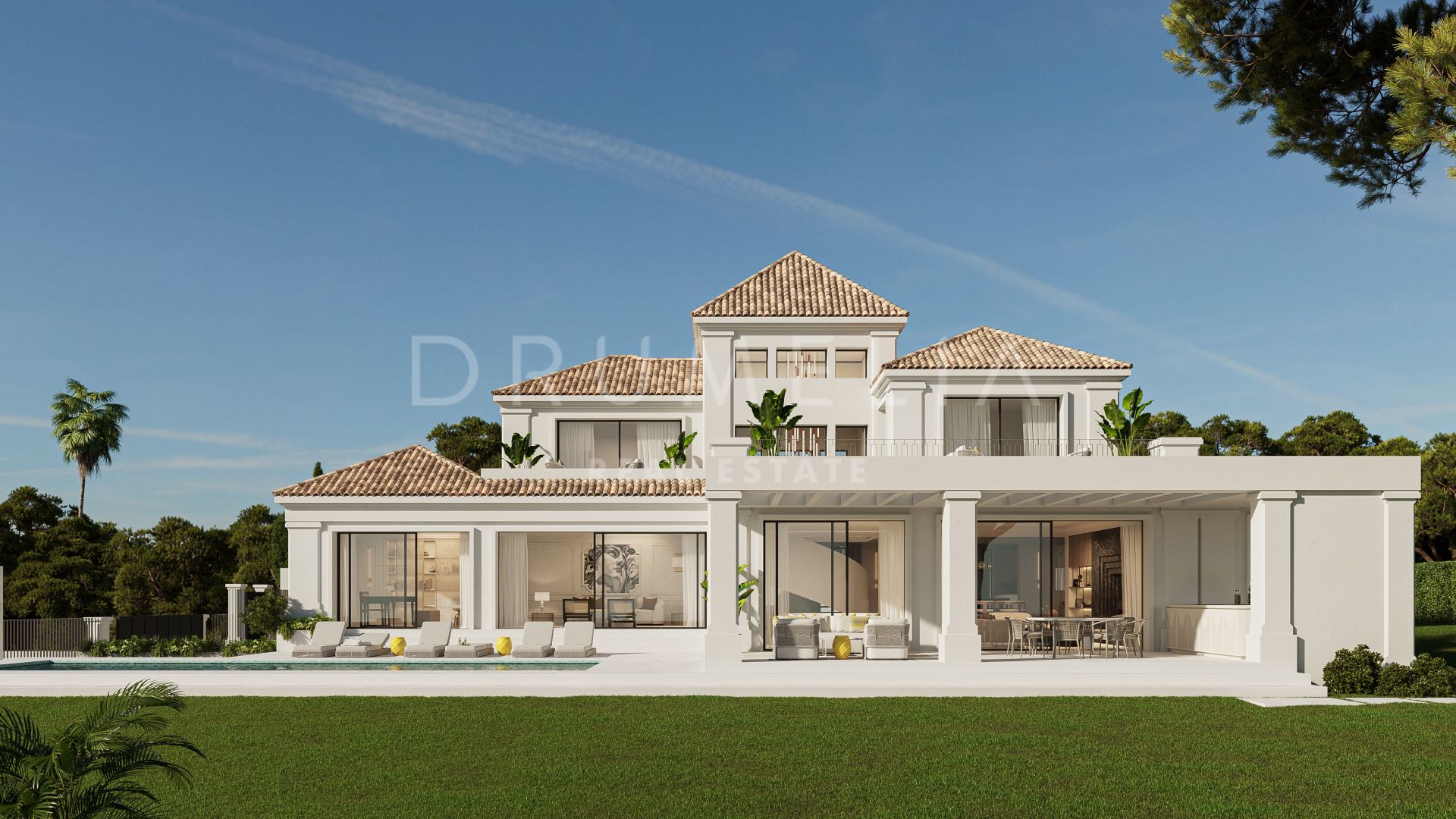 New, modern сlassic style, elegant luxury Mediterranean villa in Nueva ...