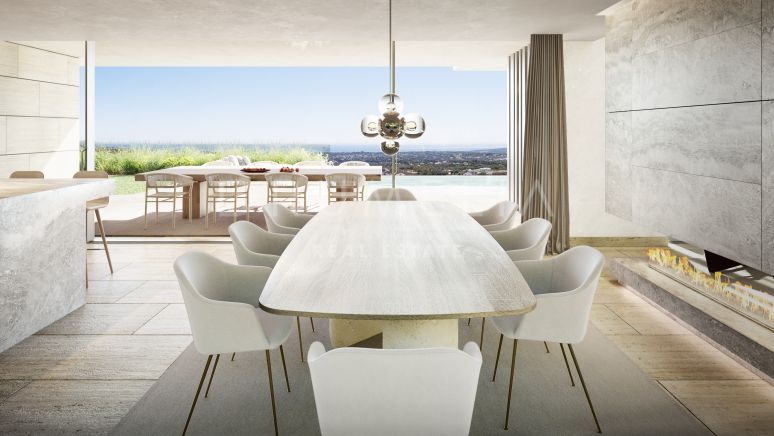 Beautiful brand-new modern grand villa with sea and coastline views in ...