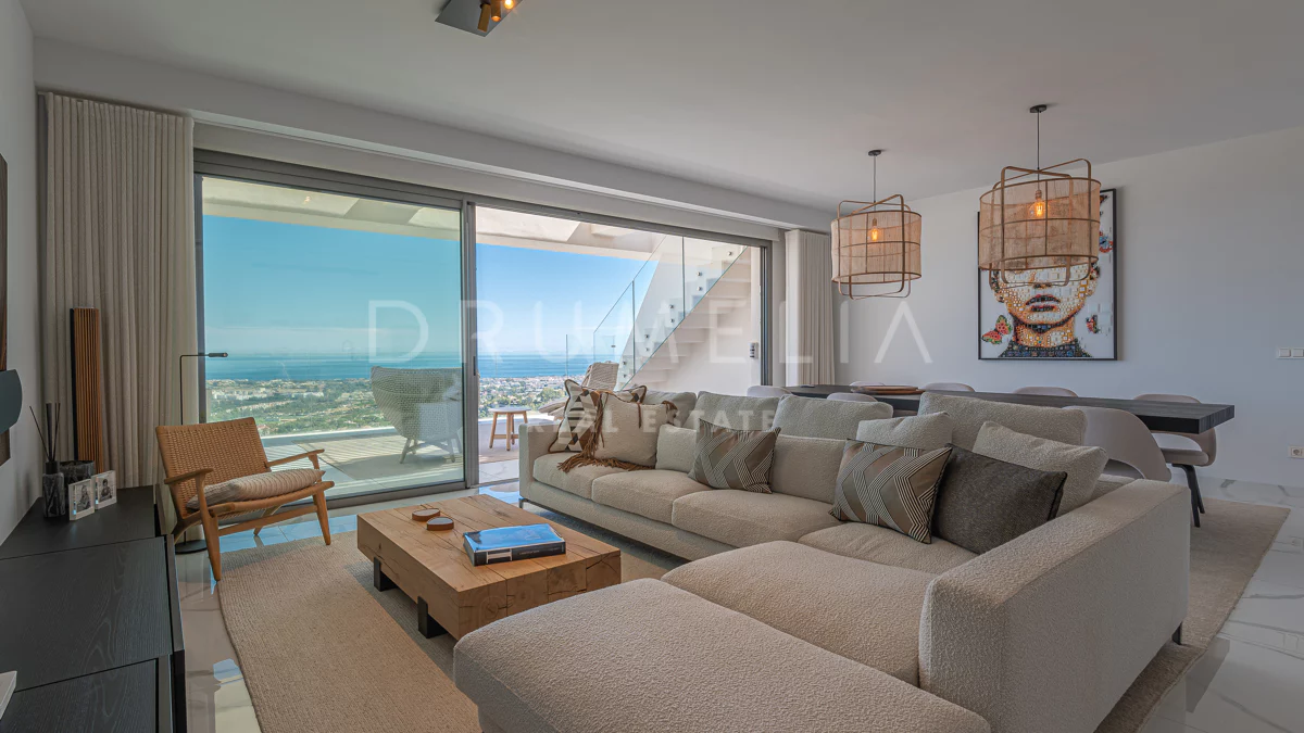 Brand-new stunning modern luxury duplex penthouse with panoramic sea ...