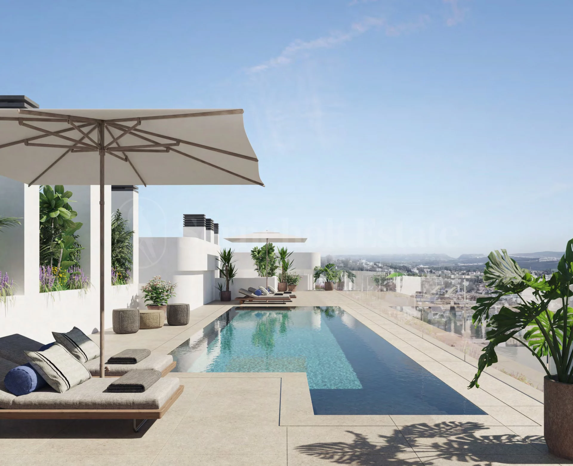 New development, brand new apartments, Estepona, pool, center, beach, new project.