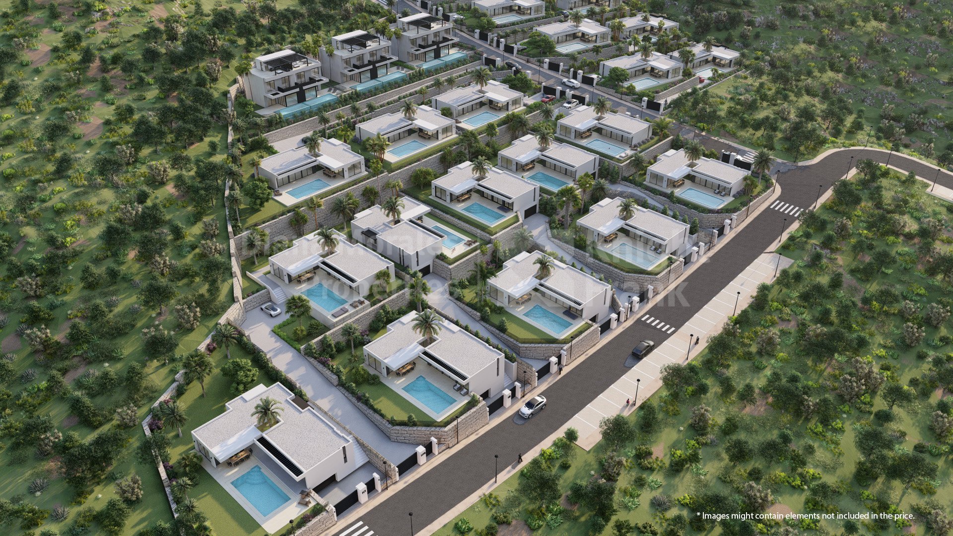 New 63-villa development in unique hillside site in Mijas